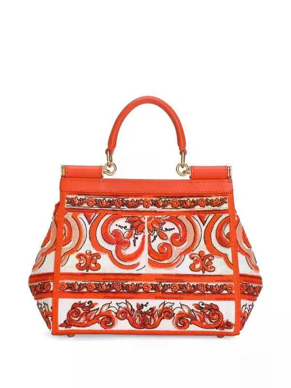 Dolce & Gabbana Small Sicily Handbag With Majolica Embroidery