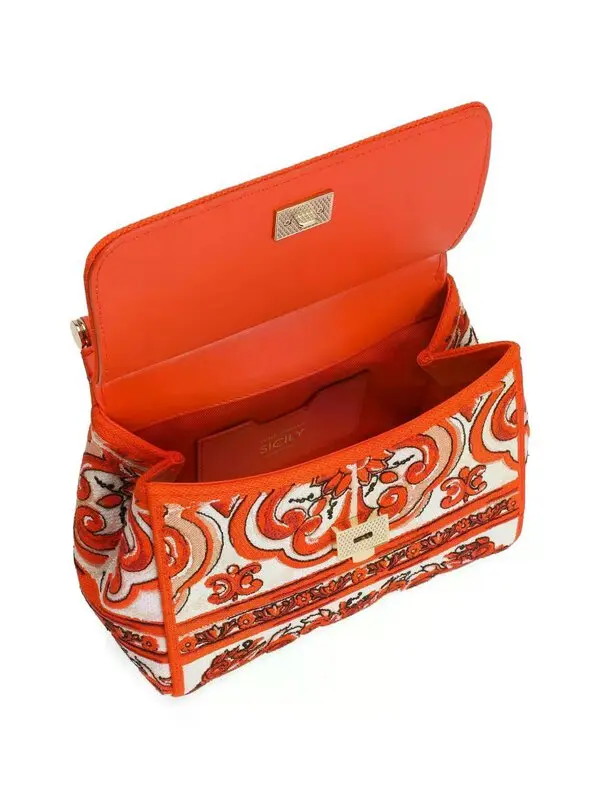 Dolce & Gabbana Small Sicily Handbag With Majolica Embroidery