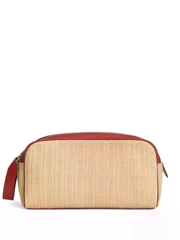 Dolce & Gabbana Essenza Toiletry Bag In Raffia - Neutrals