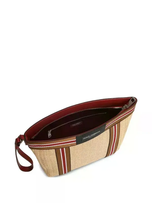 Dolce & Gabbana Essenza Toiletry Bag In Raffia