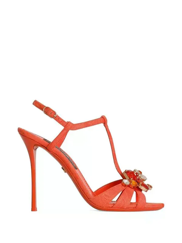 Dolce & Gabbana Brocade Sandals With Embroidery