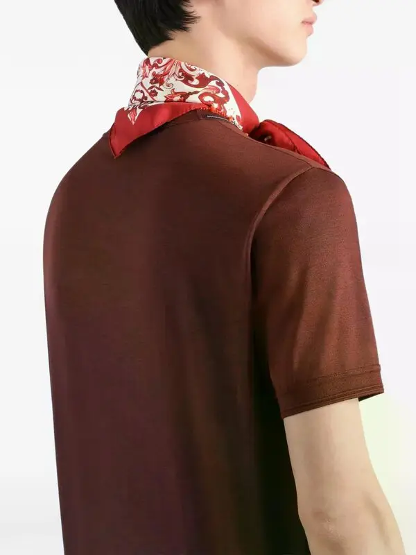 Dolce & Gabbana Crew Neck Silk T-shirt