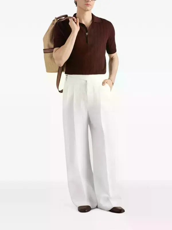 Dolce & Gabbana Openwork Cotton Polo Shirt