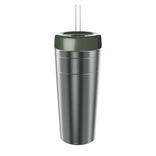 KEEPCUP Commuter Cold Cup With Straw Lid 20oz/590ml Stainless Steel Reusable Coffee Cup Pine - Grey