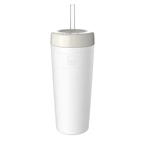 KEEPCUP Commuter Cold Cup With Straw Lid 20oz/590ml Stainless Steel Reusable Coffee Cup Bone - White