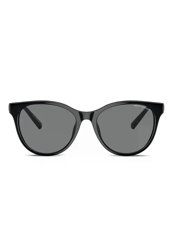 Armani Exchange Round Frame Sunglasses - Black