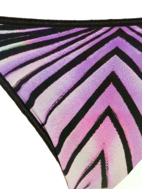 Roberto Cavalli Graphic-print Side-tie Bikini Bottoms