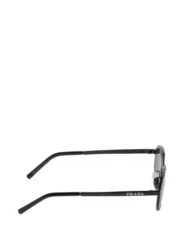 Prada Metal Rectangular Sunglasses - Black
