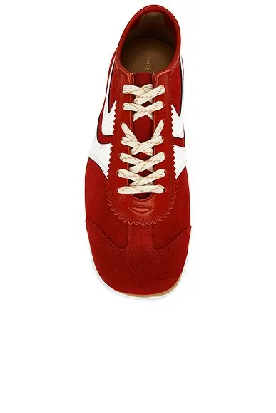 Dries Van Noten Calf Suede Sneakers - Red