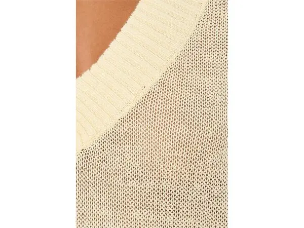 Madewell Linen Arline V-neck Pullover Sheer Pineapple