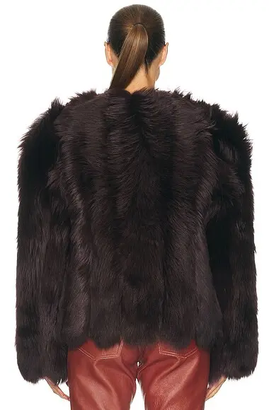 Chloé Silky Iron Lambskin Shearling Jacket