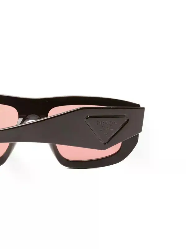 Prada Geometric Frame Sunglasses - Brown
