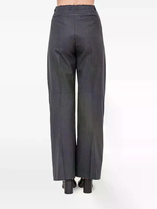 MAISON MARGIELA Dark Pinstriped Oversized Trousers