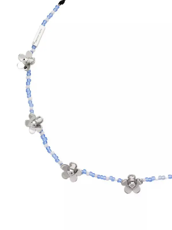 Marc Jacobs Daisy Beaded Necklace - Silver