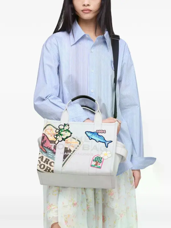 Marc Jacobs Medium The Camp Tote Bag Patchwork Denim - Blue