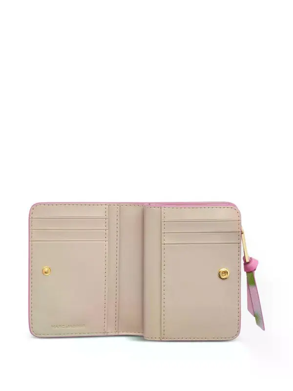 Marc Jacobs The Blurred Floral Snapshot Mini Floral-print Wallet - Pink