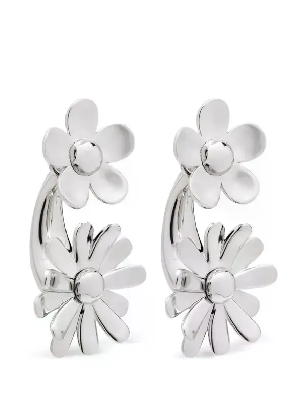 Marc Jacobs Daisy Wild Statement Earrings - Silver