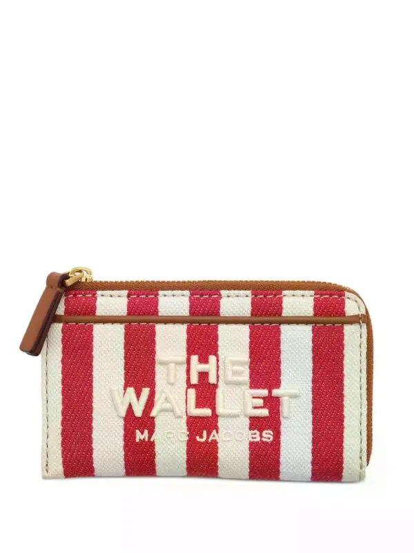 Marc Jacobs The Wallet Striped Canvas Wallet - Neutrals