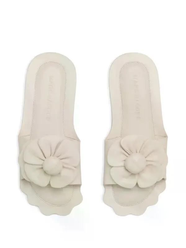 Marc Jacobs Floral Appliqué Leather Sandals