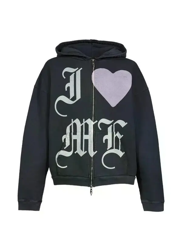 JUN/NAKAYAMA Motor Graphic-print Zip-up Hoodie