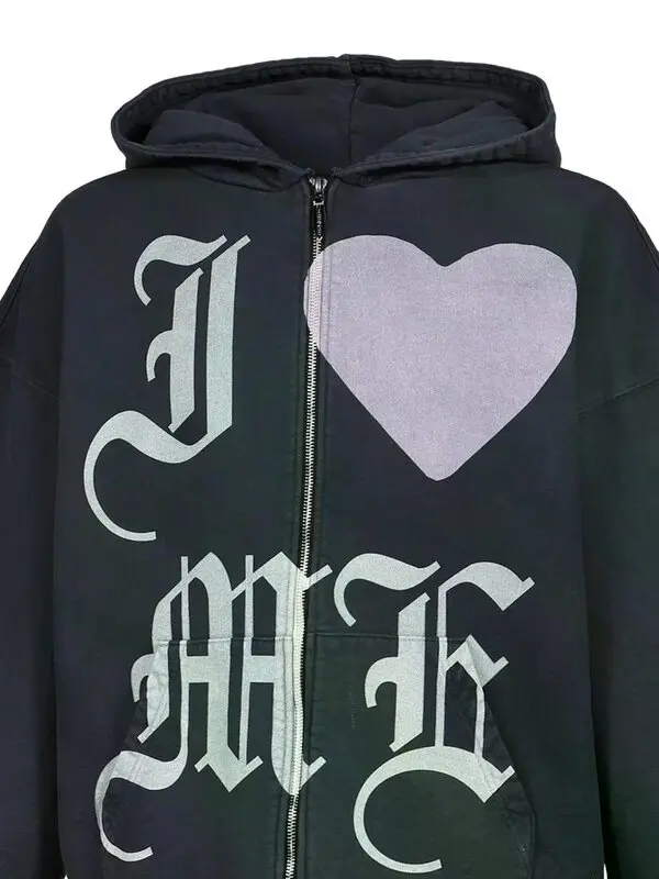 JUN/NAKAYAMA Motor Graphic-print Zip-up Hoodie