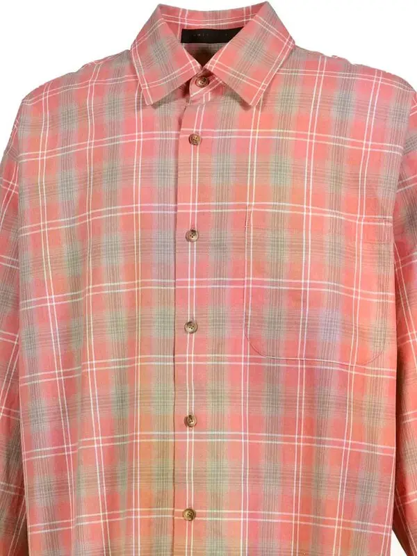JUN/NAKAYAMA Check-pattern Raw-cut Shirt