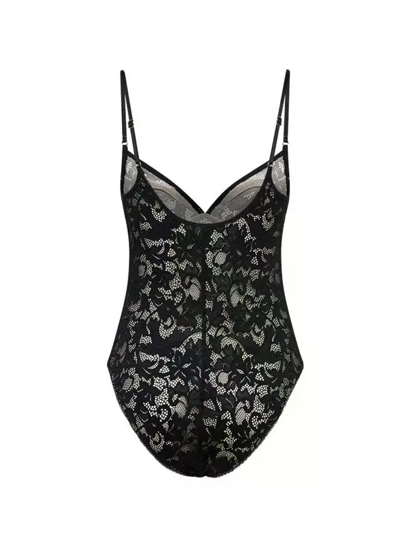 Zimmermann Lace-embroidered V-neck Bodysuit - Black