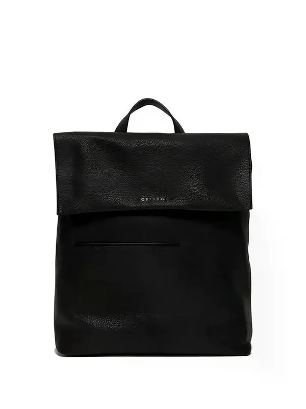 Orciani Active Micron Pebbled Leather Backpack - Black