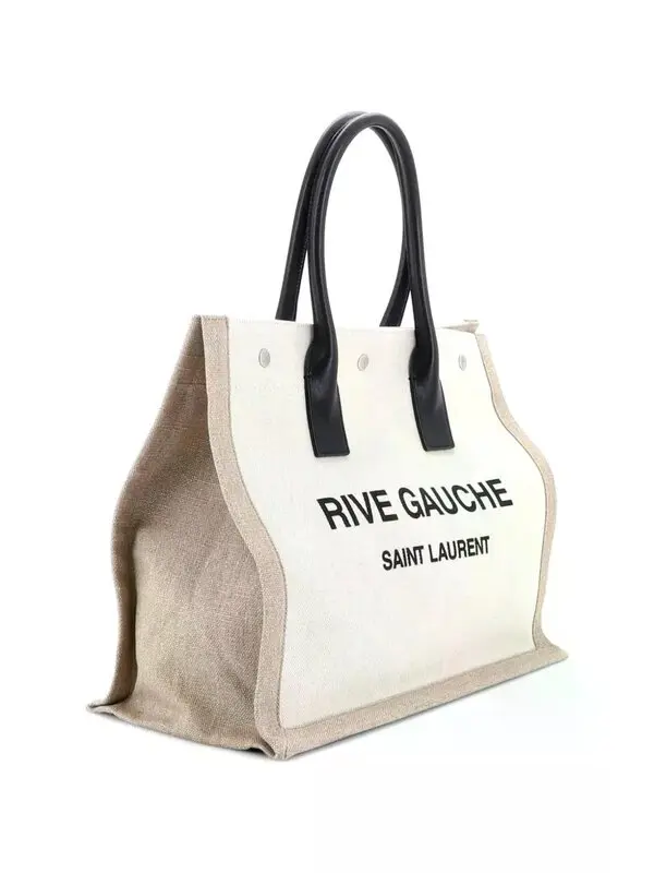 Saint Laurent Rive Gauche Shopper Tote Bag - Neutrals