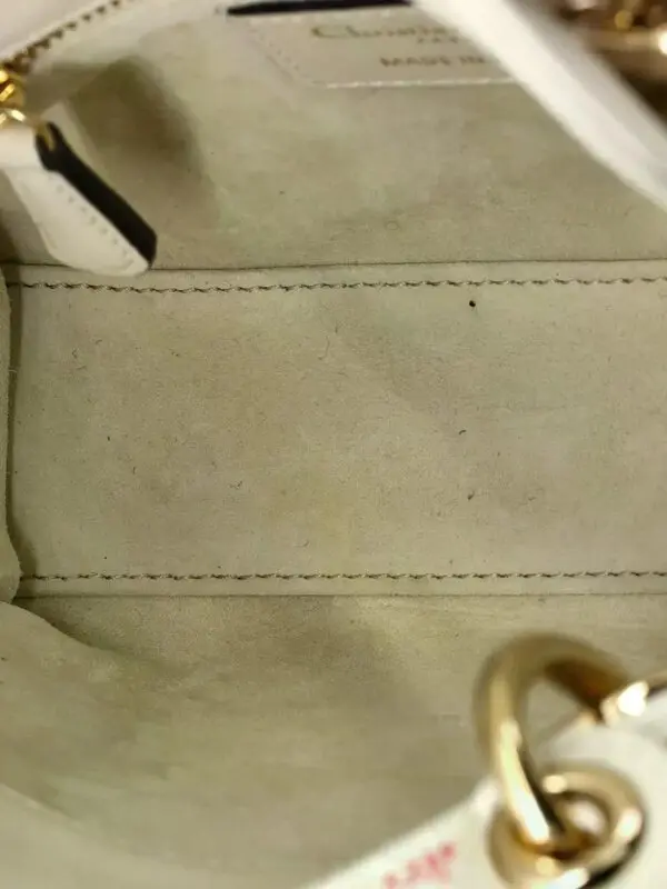 Dior Lady Chain Bag Embroidered Calfskin Mini Satchel - Multicolour