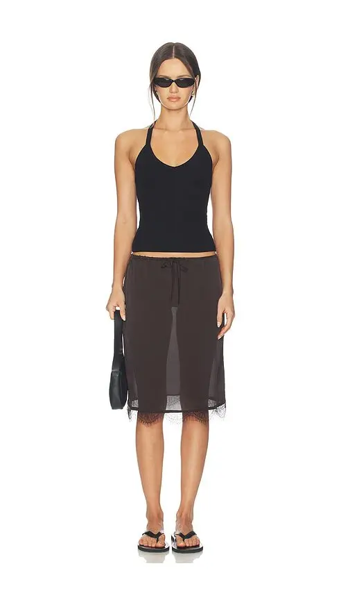 Eterne V-neck Racerback Tank - Black