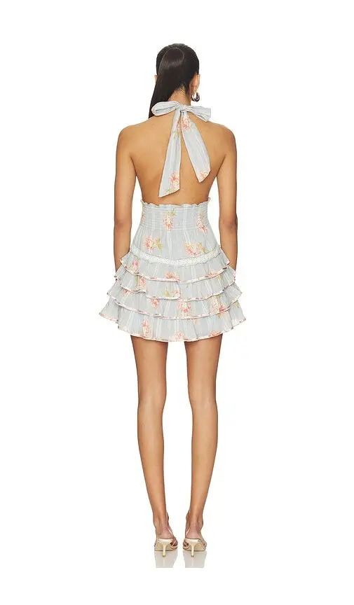 LoveShackFancy Halterneck Tiered Dress