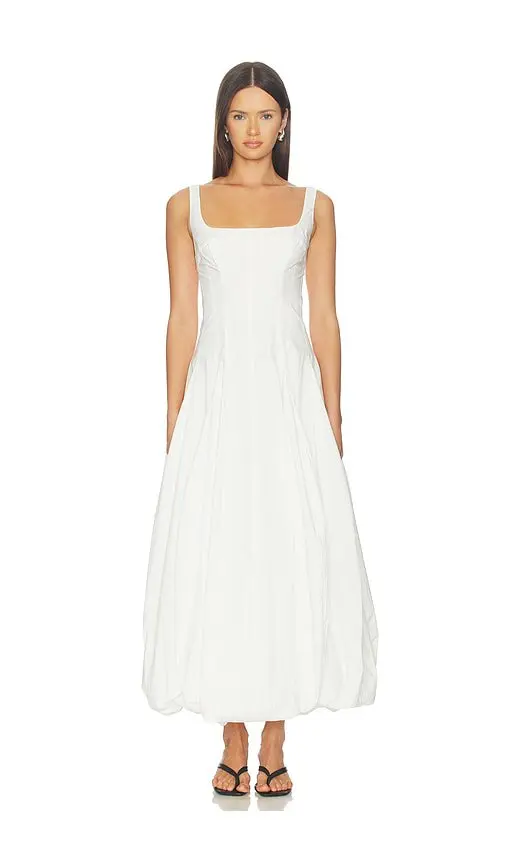 Simkhai Cotton Bubble Midi Dress - White
