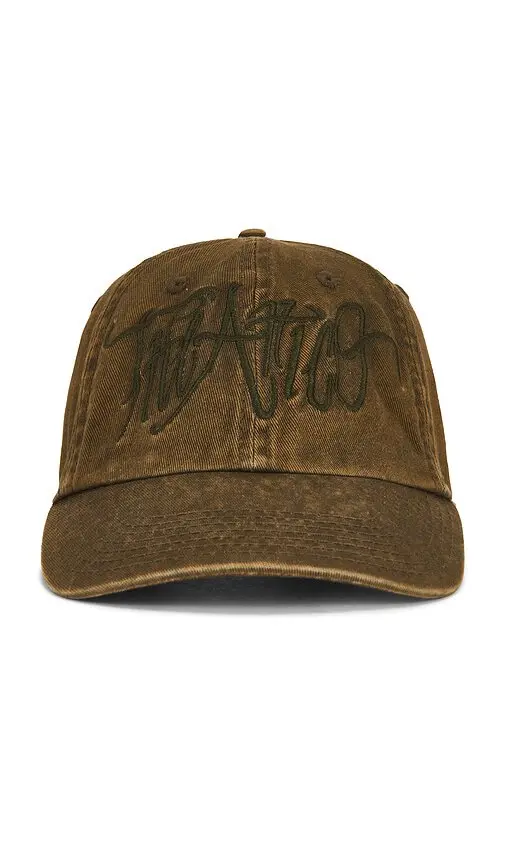 Attico Embroidered Cotton Cap - Military Green