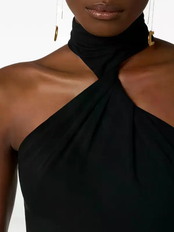Elisabetta Franchi Twisted Neckline High-cut Leg Bodysuit