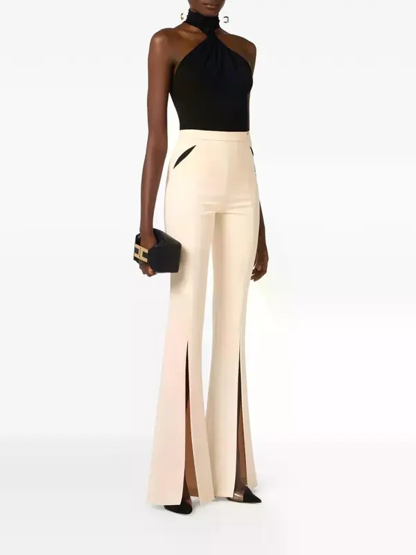 Elisabetta Franchi Twisted Neckline High-cut Leg Bodysuit
