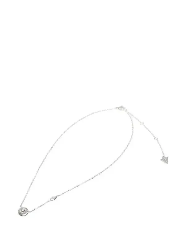 Guess Crystal-embellished Pendant Necklace - Silver