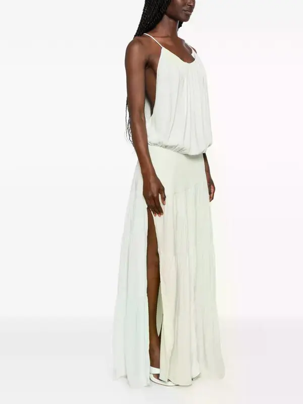 IRO PARIS Tiered Draped Maxi Dress - Green