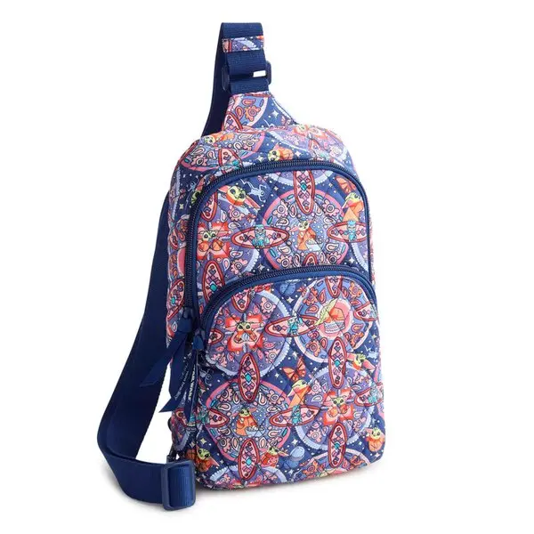 VERA BRADLEY Star Wars Grogu Medallion Sling Backpack - Blue
