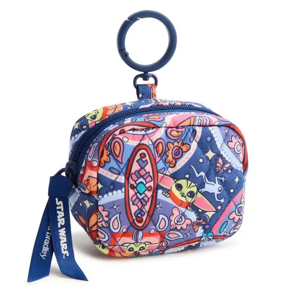 VERA BRADLEY Star Wars Grogu Medallion Zip Earbud Bag Charm - Blue