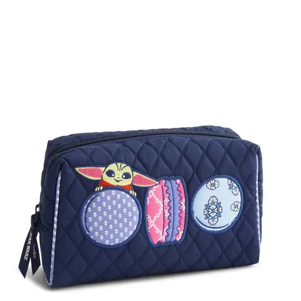 VERA BRADLEY Star Wars Grogu Macarons Medium Cosmetic Bag - Blue