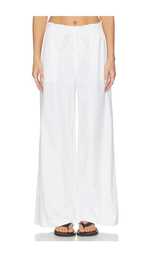 Rag & Bone Marin Embroidered Wide Leg Pants