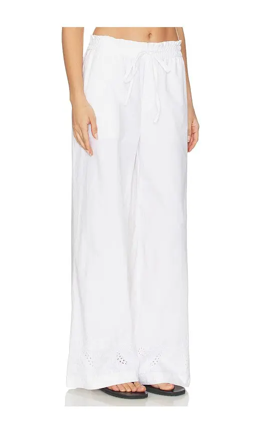 Rag & Bone Marin Embroidered Wide Leg Pants