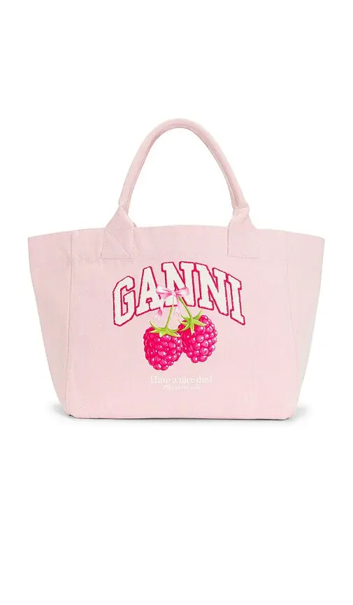 GANNI Medium Trapeze Shopper Bag - Egret