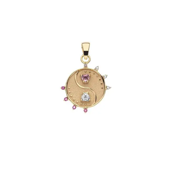 JANE WIN Balance Petite Embellished Coin Pendant - One-color