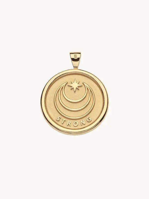 JANE WIN JEWELRY MARKET Rising Sun Pendant Coin - Gold