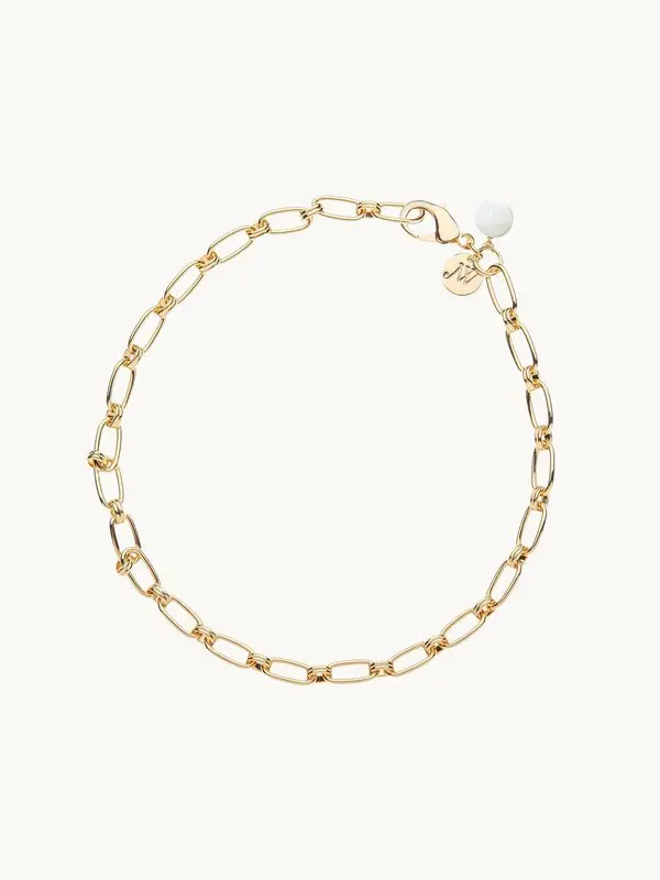 JANE WIN JEWELRY MARKET Wheels Of Fortune Chain With Mother Of Pearl Bead - One-color