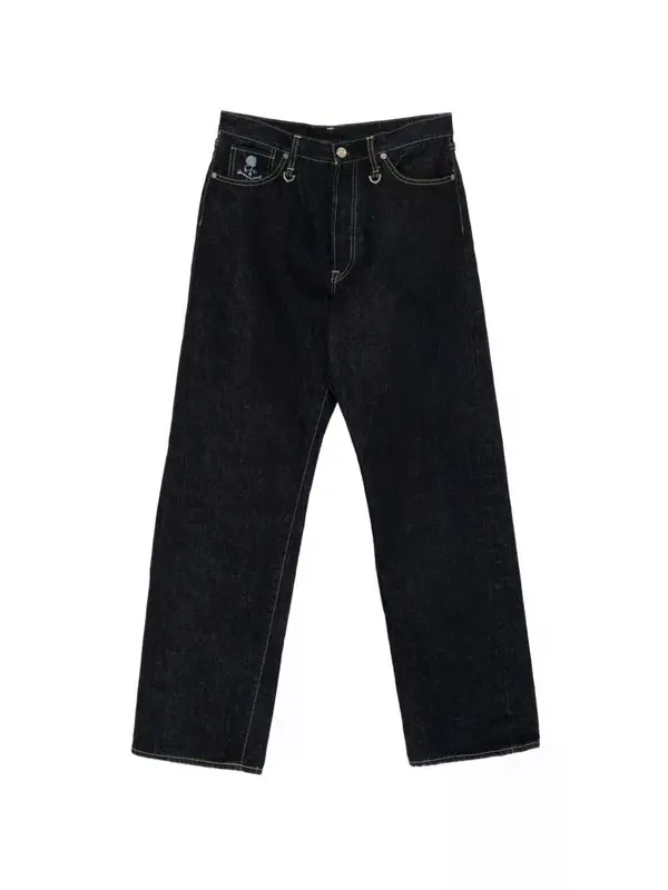 MASTERMIND WORLD Logo Print Wide-leg Jeans