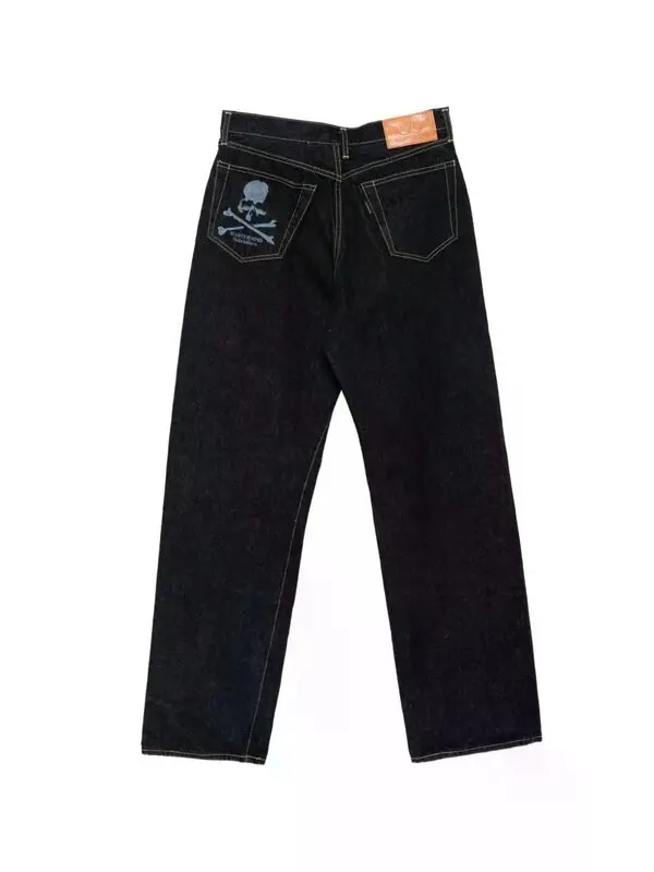 MASTERMIND WORLD Logo Print Wide-leg Jeans