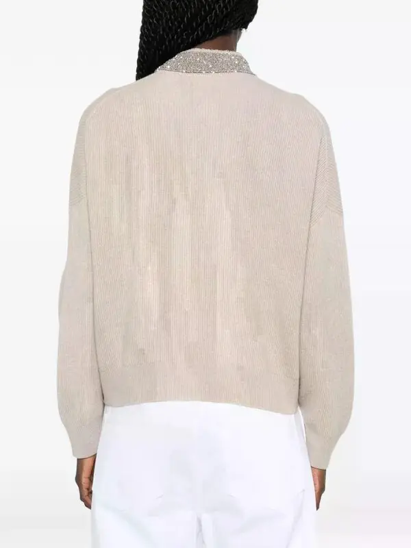 Brunello Cucinelli Embellished Zip-up Cardigan